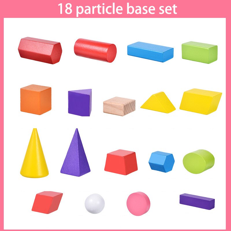 Children's 48-piece geometric colorful colored woo... – Grandado