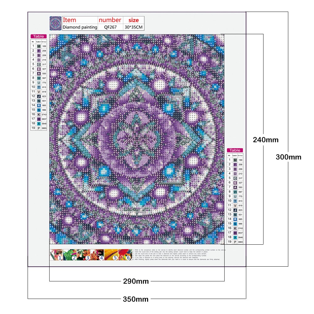 Eco-friendly Diamond Painting Purple Mandala Stitc... – Grandado