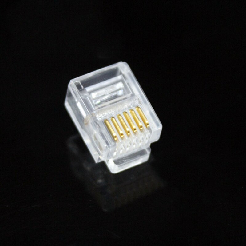 100 Uds 6P6C RJ12 cabeza de cristal conector de re... – Grandado