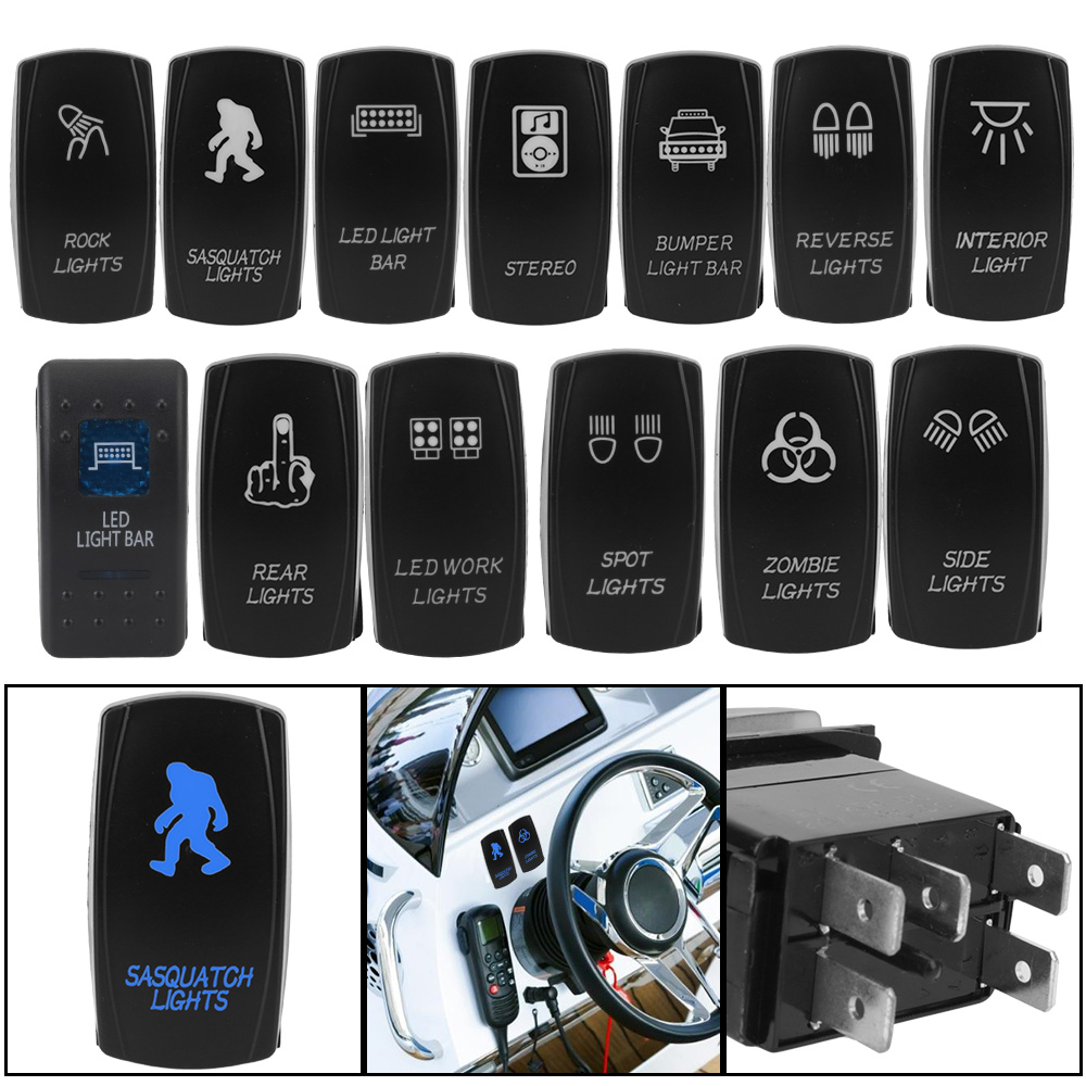 12V 24V UTV Car Boat Rocker Toggle Switch 10A 20A ... – Grandado