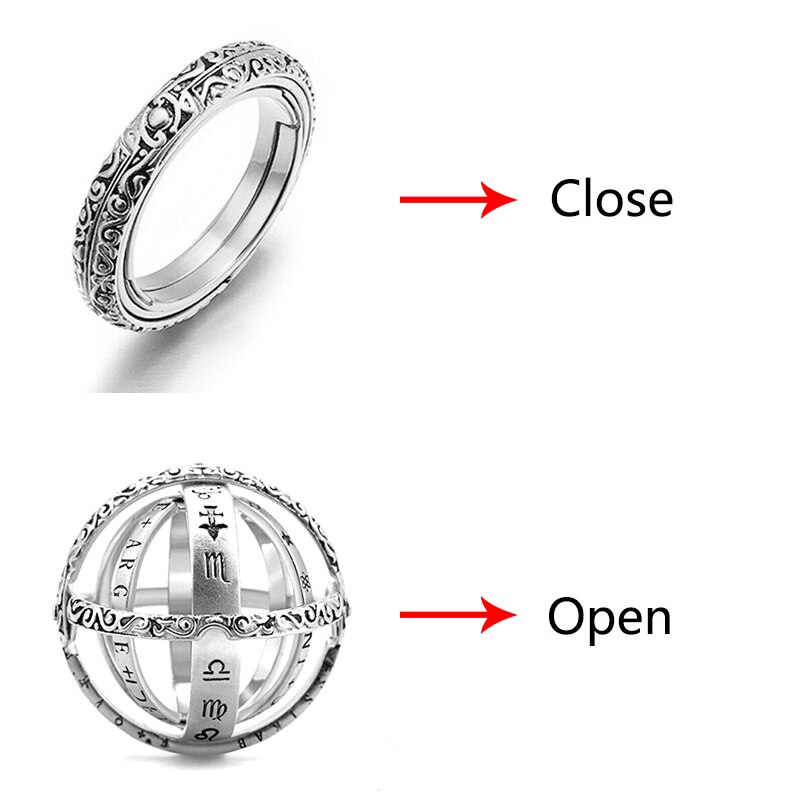 Astronomical Sphere Ball Ring Cosmic Finger Gold S... – Grandado