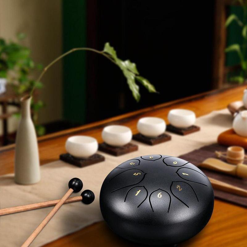 Mini 6 Inch Drum 8 Tone Staal Tong Drum Percussie ... – Grandado