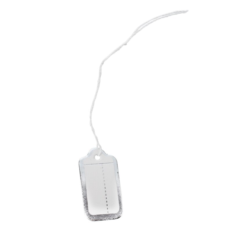 200 X 26X13MM Paper price tags with silver edge – Grandado