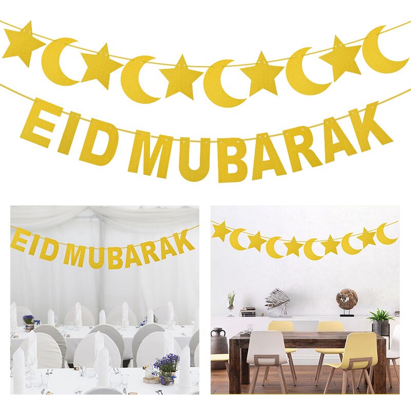 EID MUBARAK Letter Paper Banner Ramadan Kareem Dec... – Vicedeal