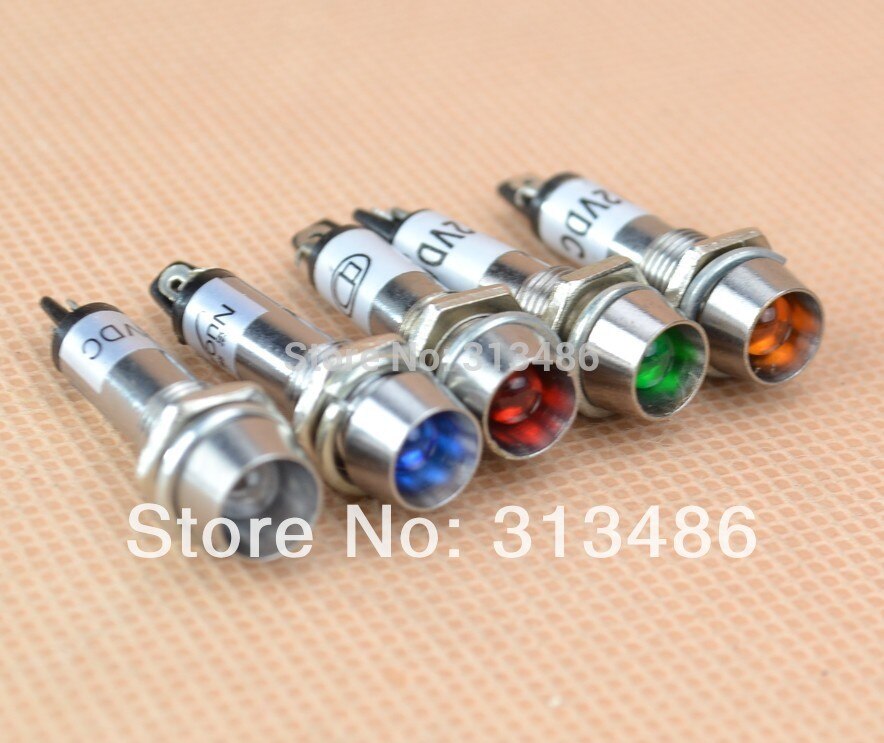 24V 8mm metal LED signal led indicator lamp light ... – Vicedeal