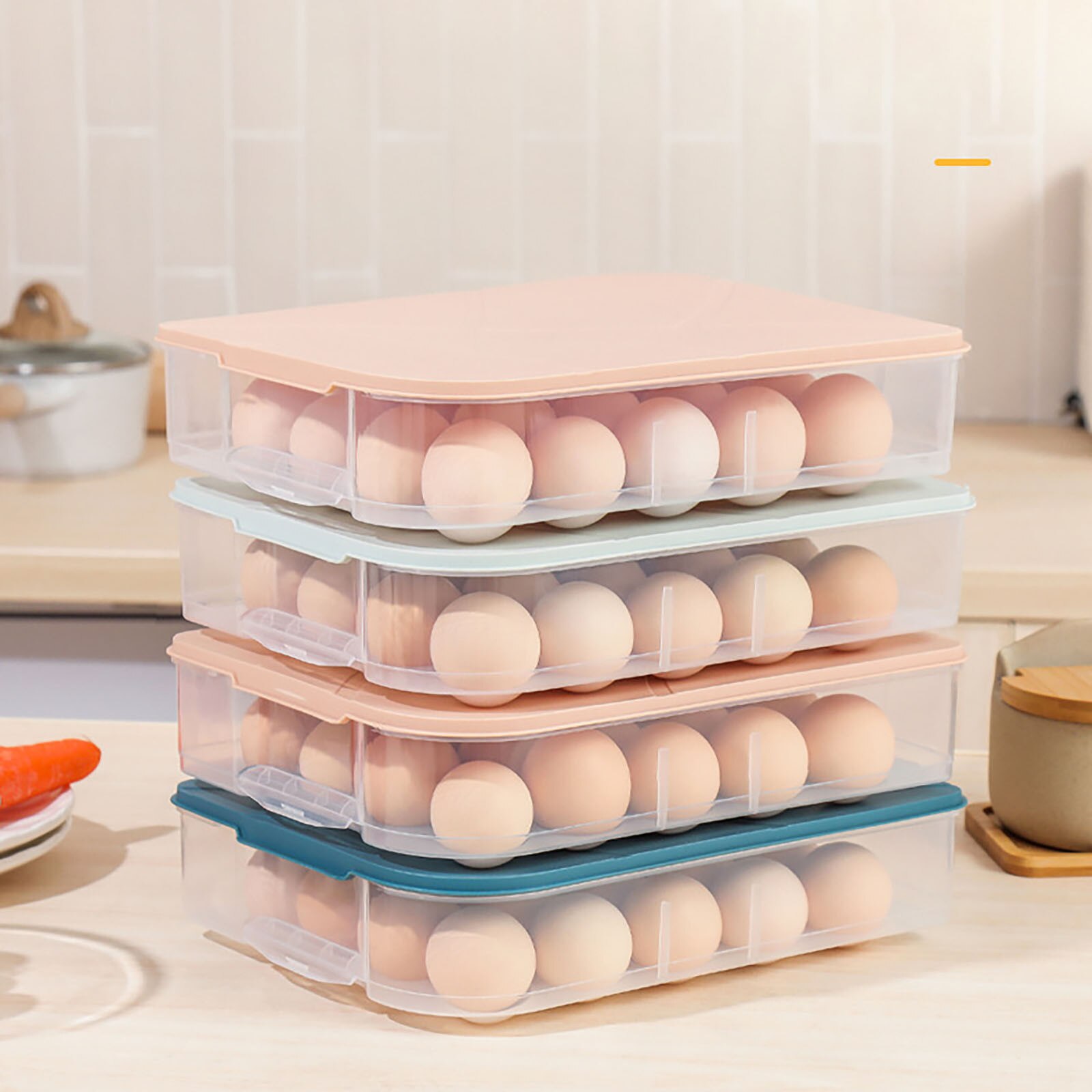 25# 20 Eggs Storage Box Large Capacity Egg Holder ... – Grandado