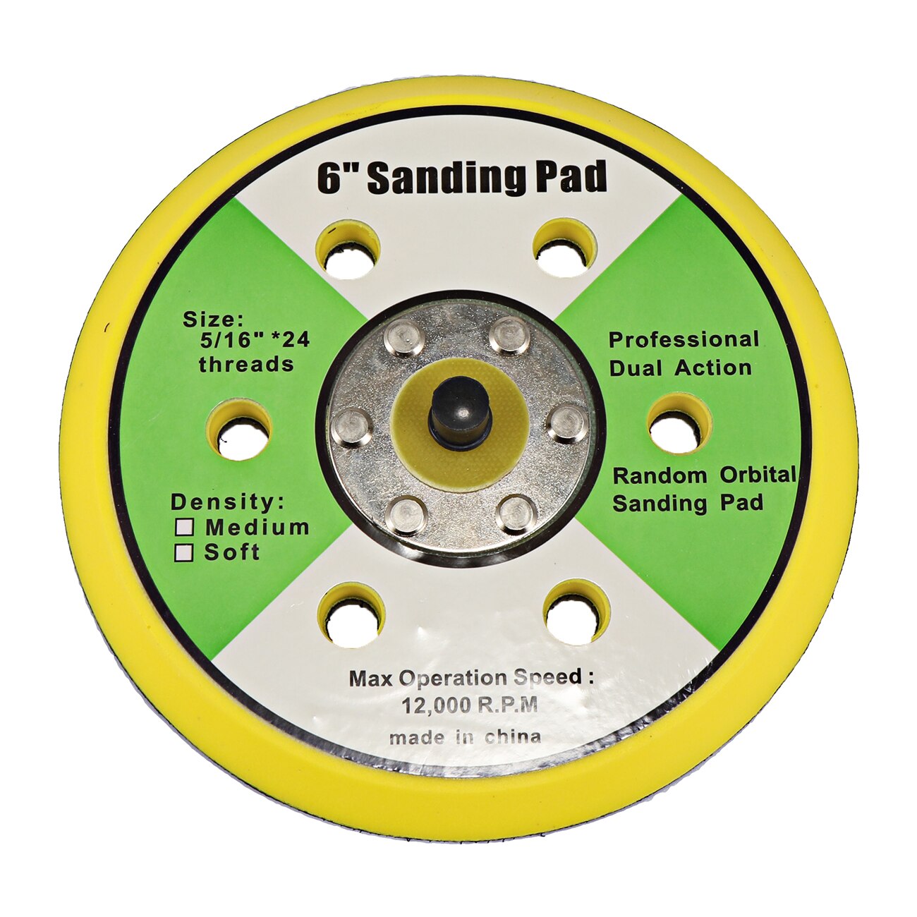 Pouvoir 6 "Gezicht Schuren Pad Dual Action Sa... – Vicedeal