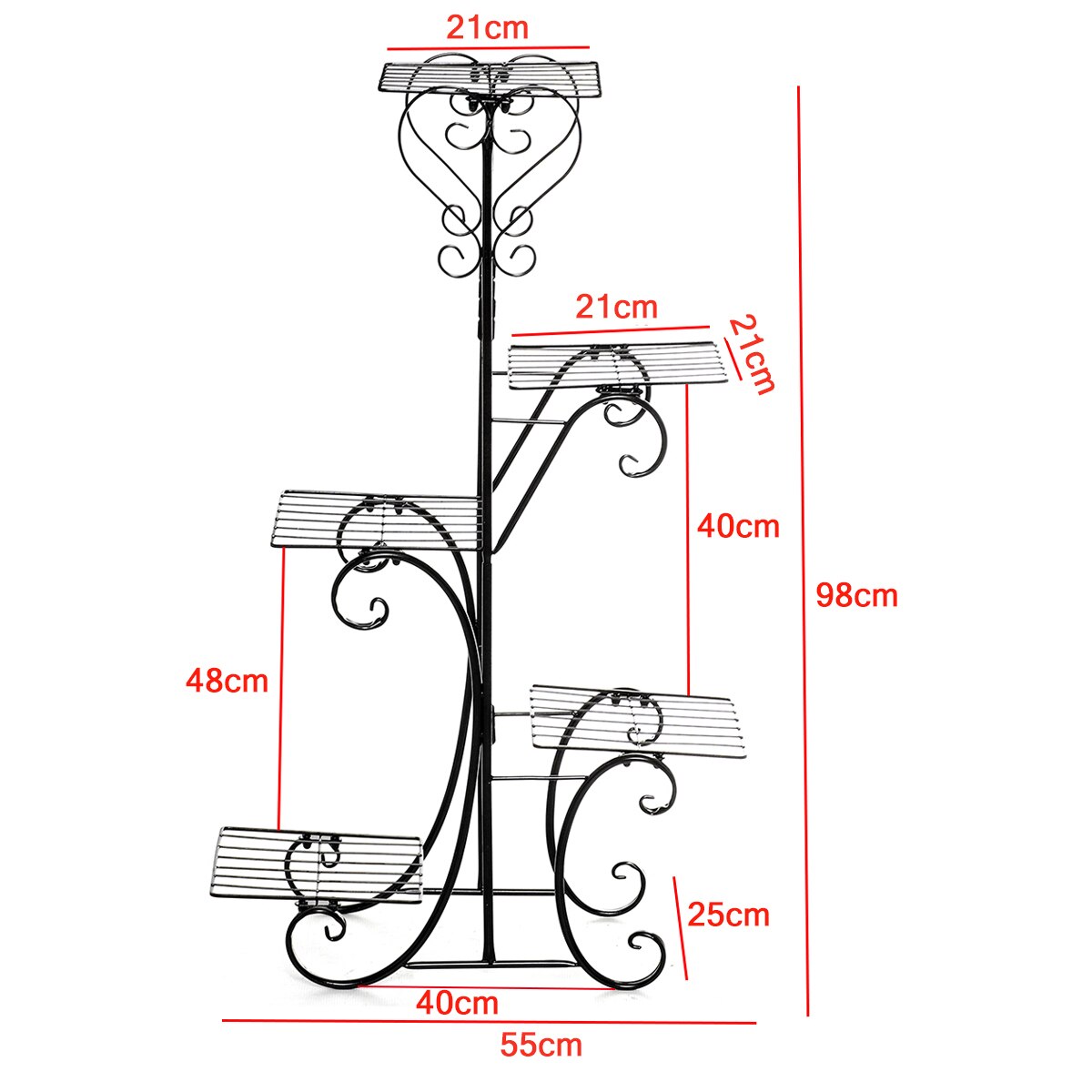 5 Tiers Metal Flower Rack Plant Stand Flower Stand... – Vicedeal