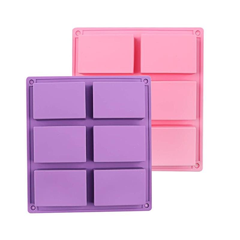 2Pcs 6 Cavity Silicone Mold for Making Soaps 3D Pl... – Grandado