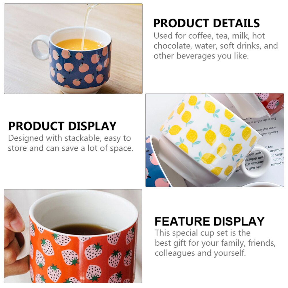 1 Set Stackable Ceramic Mug Rack Set for Kitchen C... – Vicedeal