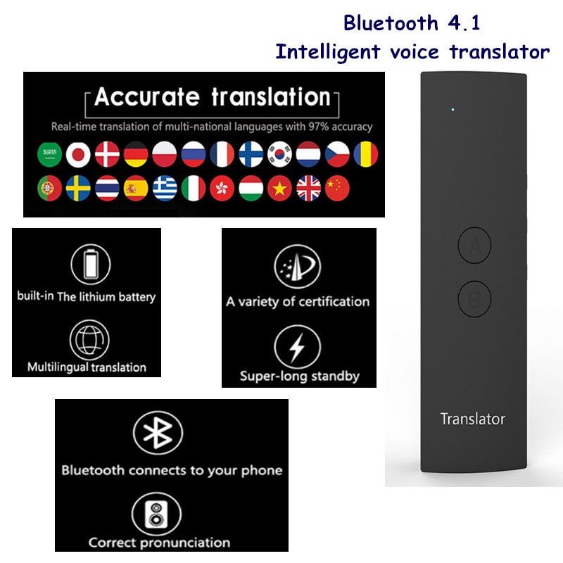 Portable Smart Voice Speech Translator Two-Way Rea... – Grandado