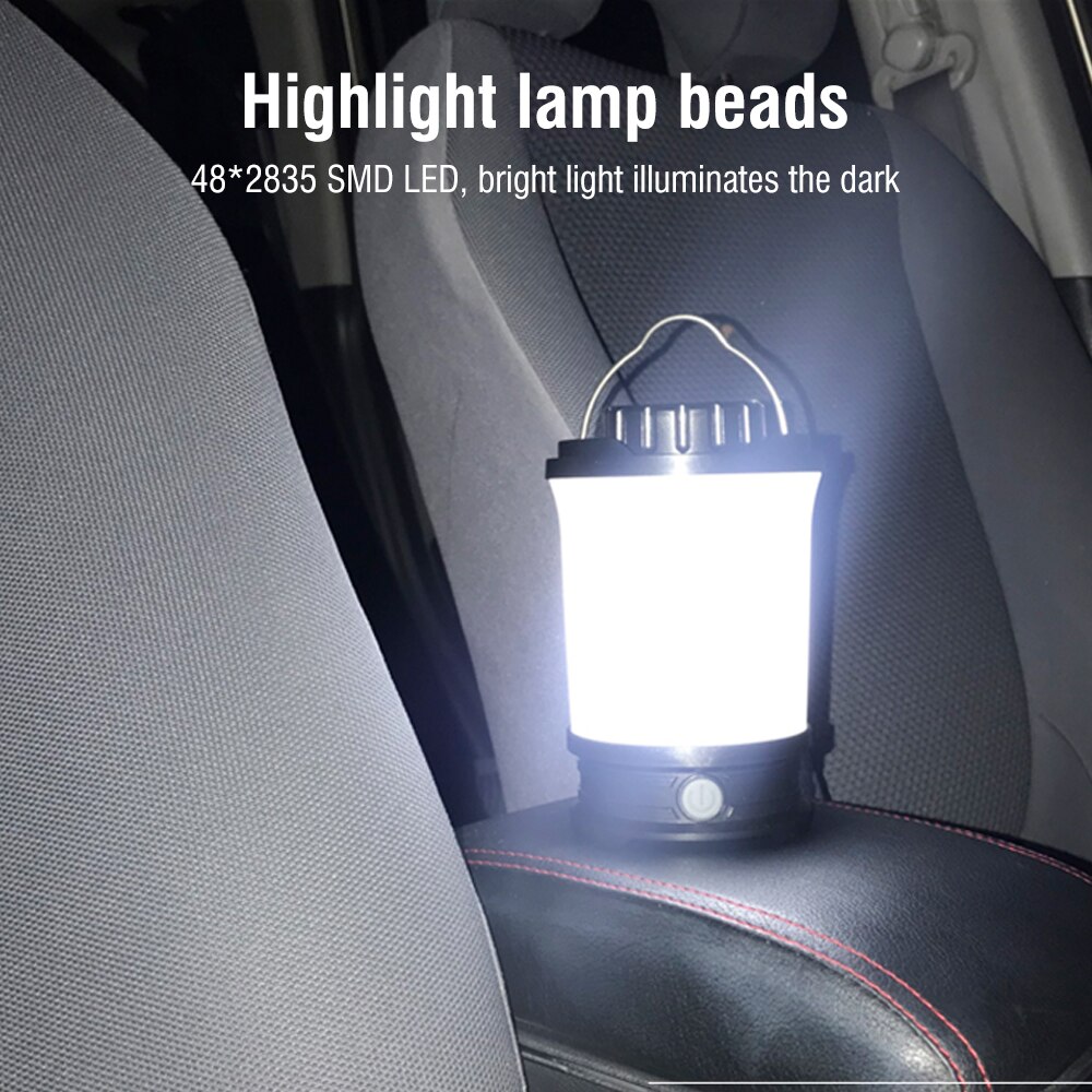 BORUiT 2835 SMD LED-kampeerlamp USB oplaadbare dra... – Vicedeal