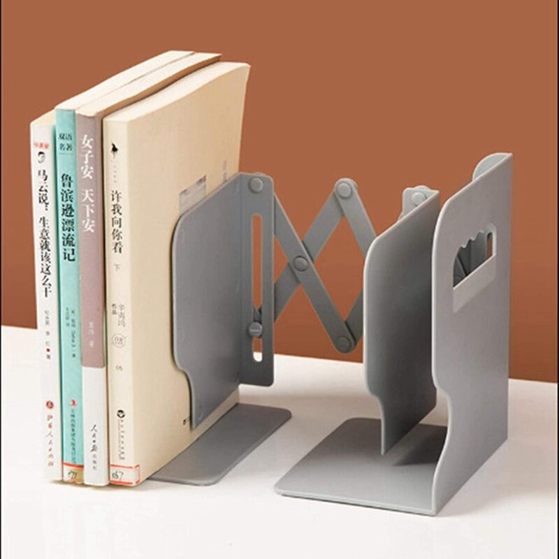 Retractable Bookshelf Bookends Book Holder Bookcas... – Vicedeal