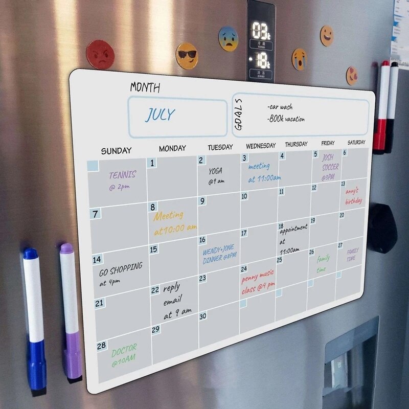 A3 Magnetic Whiteboard Dry Erase Calendar Set Whit... – Grandado