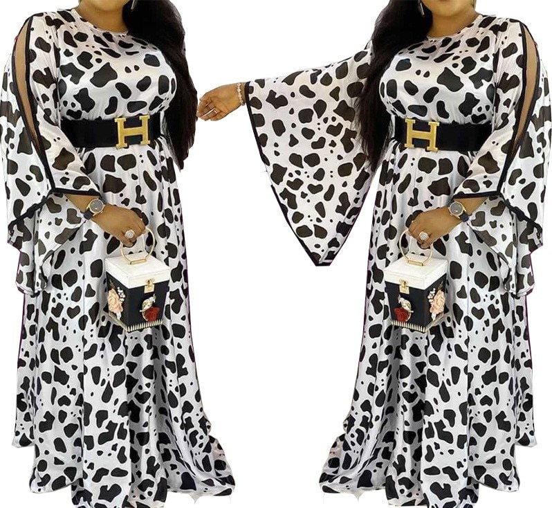 African Dashiki Dress Loose Muslim Abaya Bazin Rob... – Grandado
