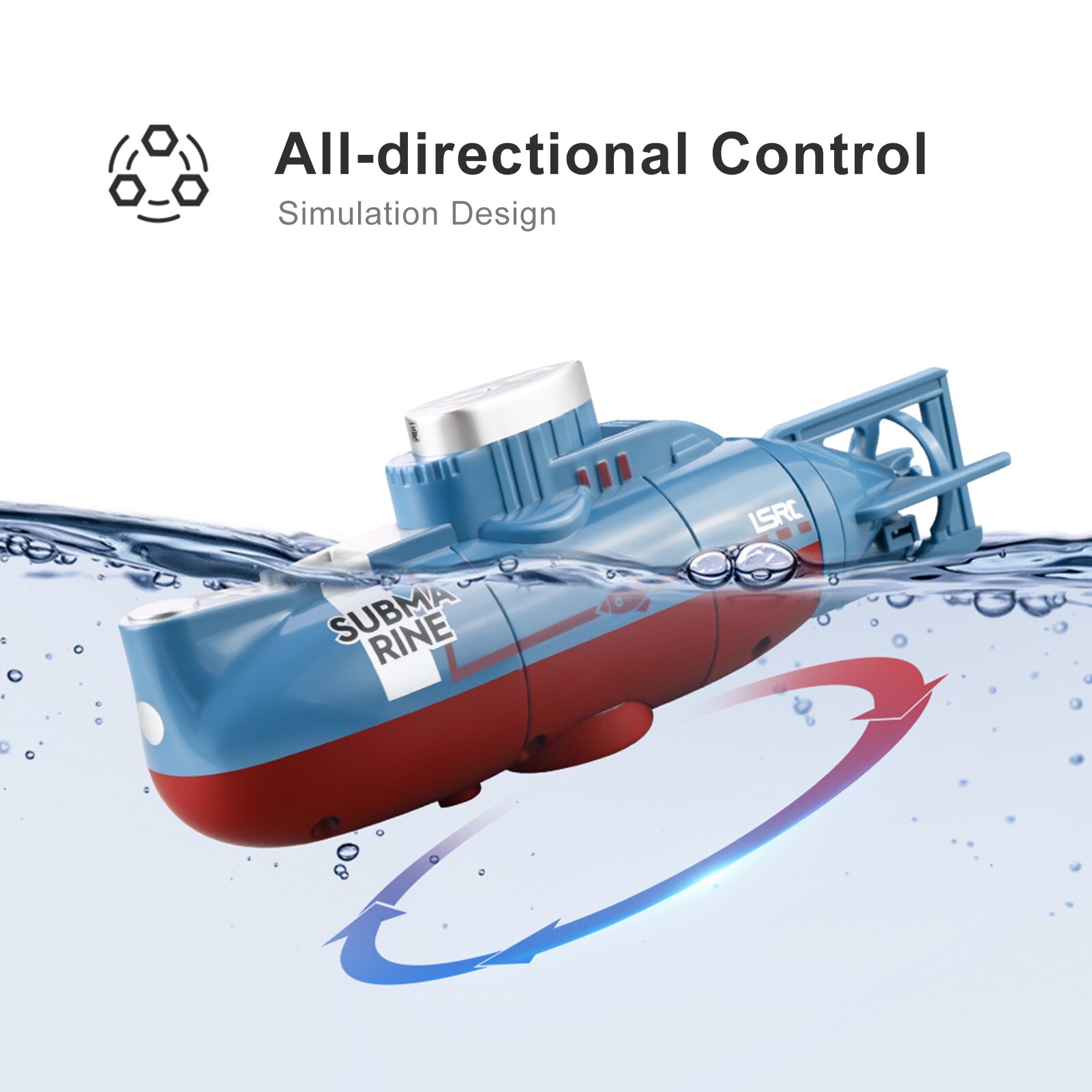 Mini RC Submarine Remote Control Boat Waterproof D... – Grandado