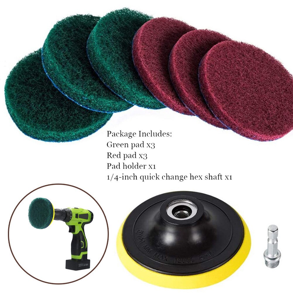 4 Inch Polijsten Pad 7Pcs Auto Plastic + Rvs + Spo... – Grandado