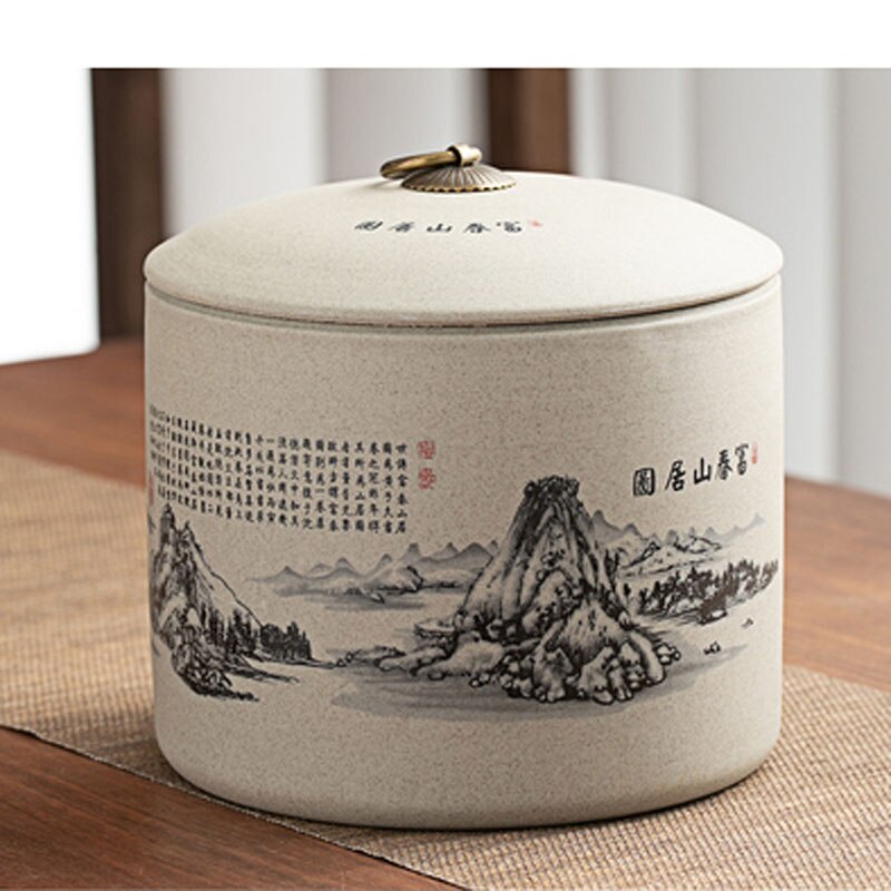 Chinese Coarse Pottery Tea Caddy Tea Set Wooden Bo... – Vicedeal