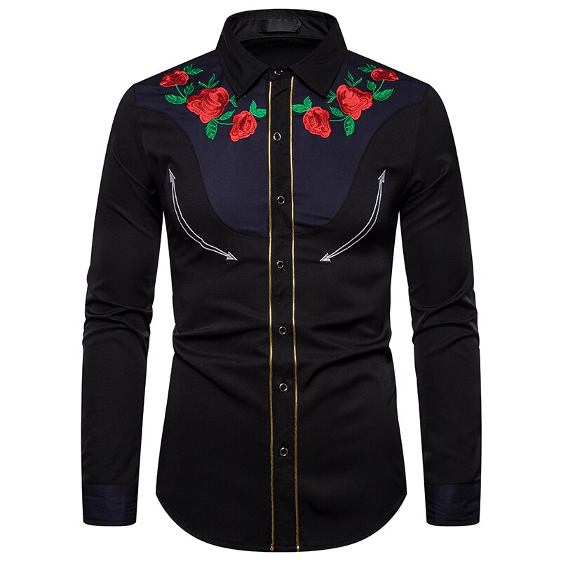Merk overhemd heren casual lange mouw overhemd her... – Vicedeal