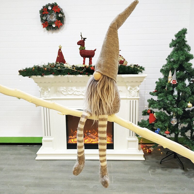 2Pcs Christmas Decoration Cute Sitting Long-Legged... – Vicedeal