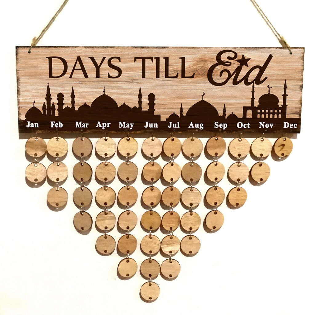 Wooden Reminder Calendar EID Ramadan Countdown Boa... – Grandado