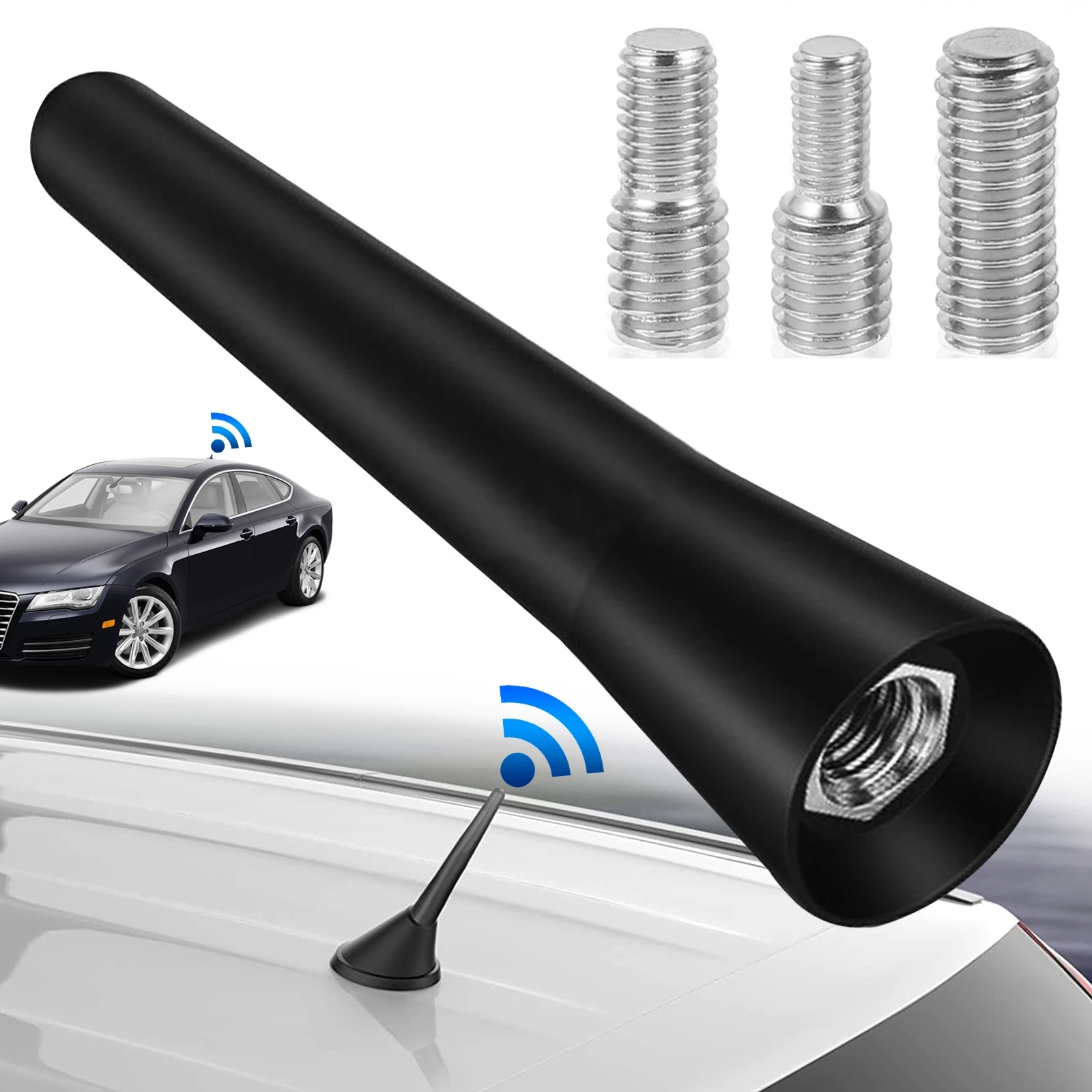 Universele zwarte autoantenne Mini kort 6,5 cm len... – Vicedeal