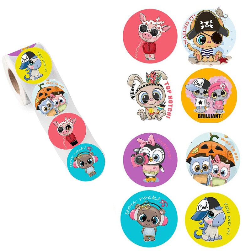 Stickers 500 Pcs/Roll Leraar Beloning Sticker Fun ... – Vicedeal