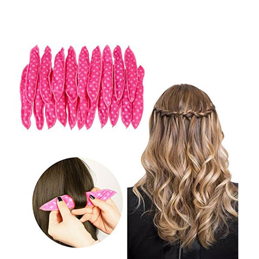 20 Pcs Cloth Hair Curlers Dots No Heat Sleeping Sp... – Vicedeal