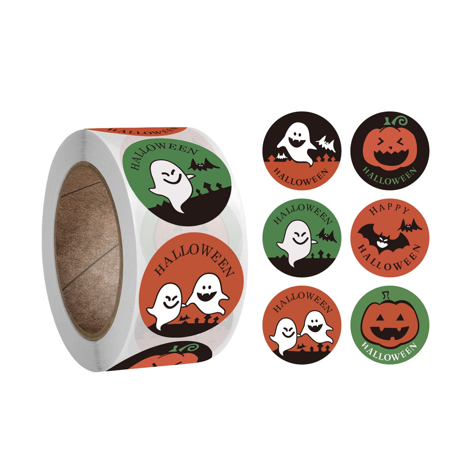 Pack Halloween Stickers Label Decorations 1 Roll 5... – Grandado