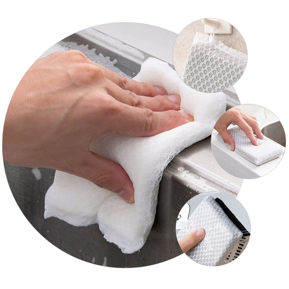 10Pcs Kitchen Water Absorbent Sponge Scouring Pads... – Grandado
