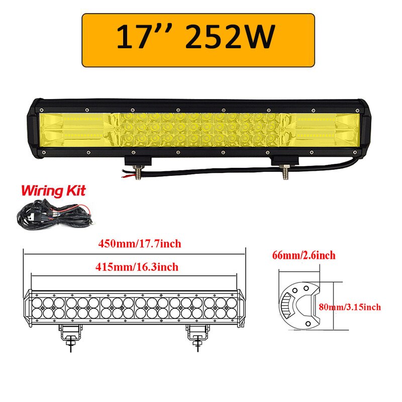 Auxtings 20 Inch Yellow Led 4x4 Offroad Light Bar ... – Vicedeal
