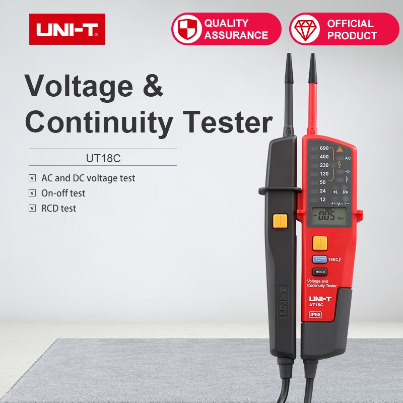 UT18C Voltage and Continuity Tester IP65 Waterproo... – Vicedeal UT18C Voltage and Continuity Tester IP65 Waterproo... – Vicedeal