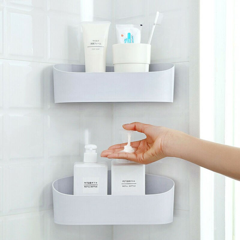 Bathroom Punch-Free Corner Triangular Shower Shelf... – Vicedeal