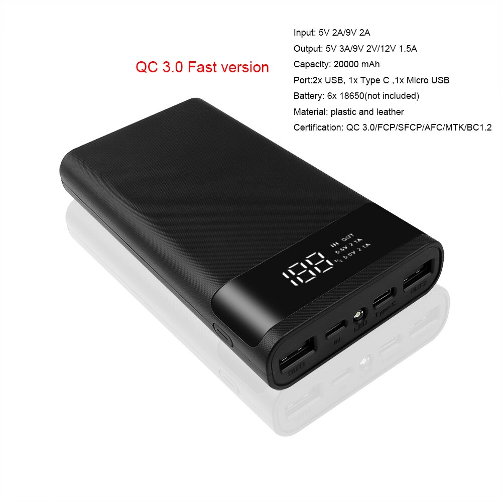 6x18650 Battery Storage Box Power Bank Battery Box... – Grandado