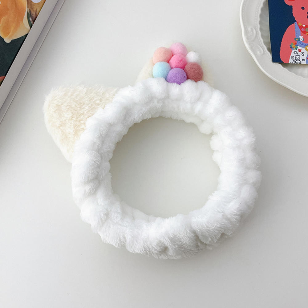 Vrouwen Facial Make Hoofdband Coral Fleece Kat Ore... – Grandado