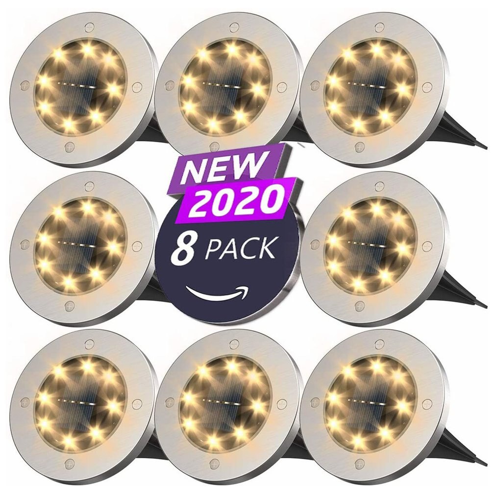 8LED Solar Unterirdischen Lichter Hause Solar Rase... – Vicedeal