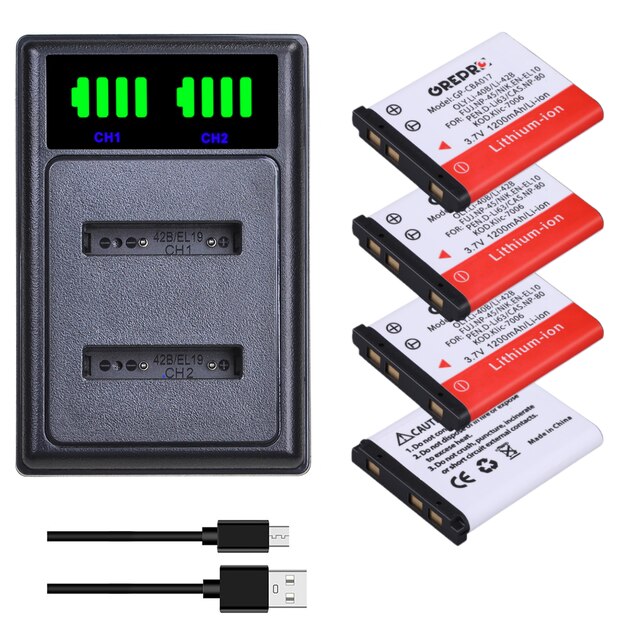 Li-40B Li-42B EN-EL10 Batterij + Li 40B Batterij L... – Vicedeal