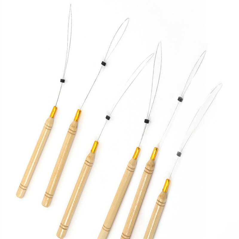 10/12 Pcs Micro Rings Wooden Handle used with Hair... – Grandado