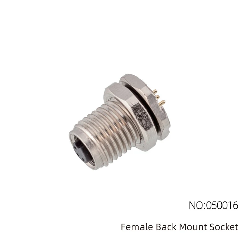 CAZN M5 flange socket 3 4 PIN pin plug male and fe... – Grandado