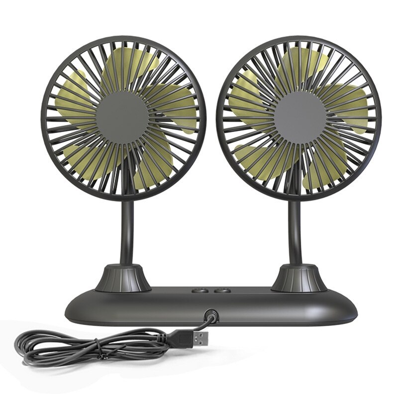 Usb Dual Hoofd Auto Fan Draagbare Vehicle Draaibar... – Vicedeal