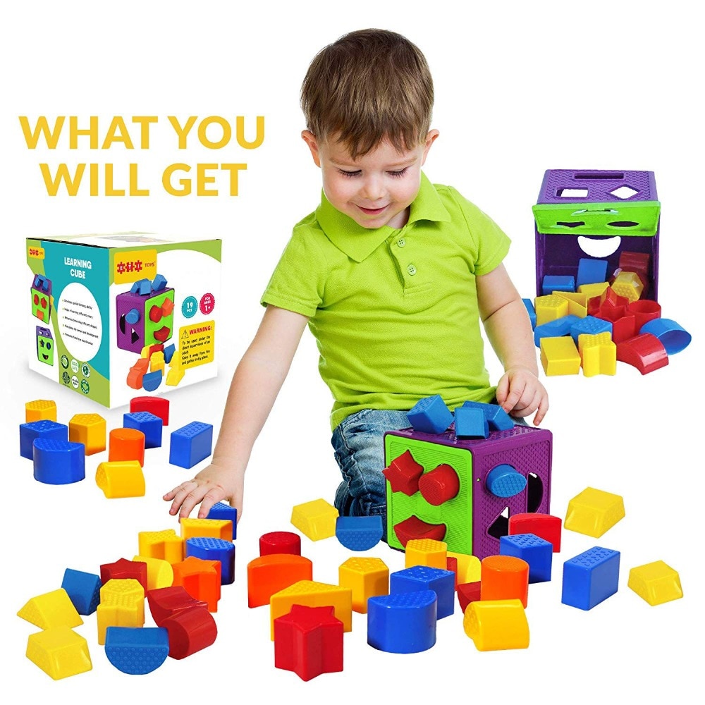 Stacking Toys Shape Sorter Toy Childrens Blocks In... – Grandado