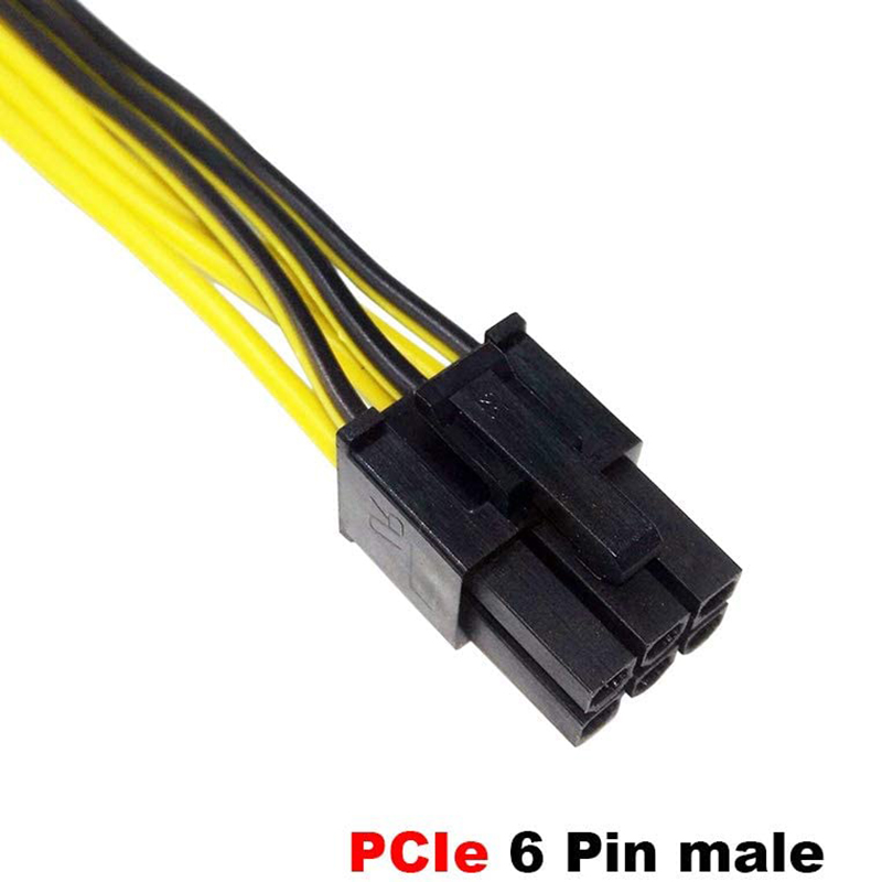 6 Pin Male to 8(6+2) Pin Male PCIe Adapter Power C... – Vicedeal