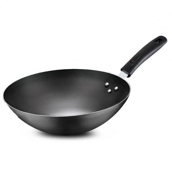 With Lid Uncoated Wok Chinese Non Stick Pan Handma... – Vicedeal