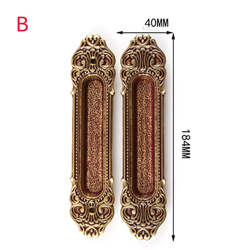 1 Pair Brass Door Handles Sliding Door Handle Euro... – Vicedeal