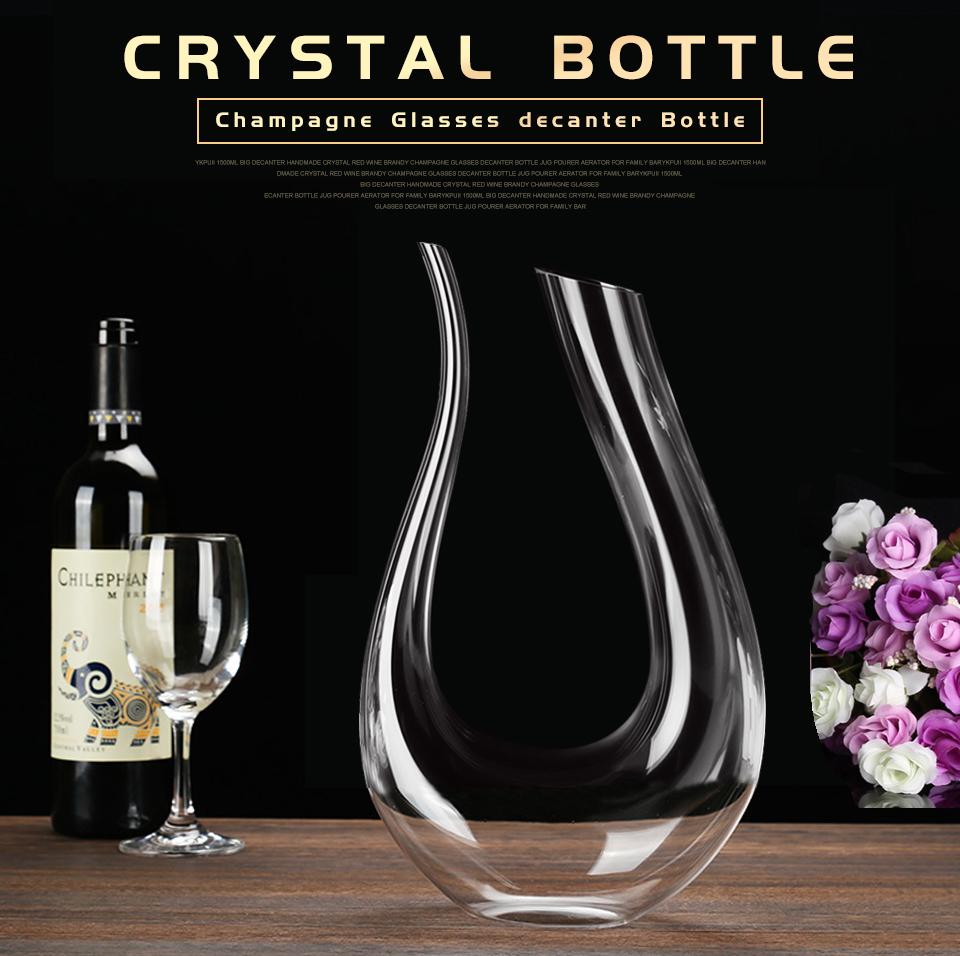 1500ML Big Decanter Handmade Crystal Red Wine Bran... – Vicedeal