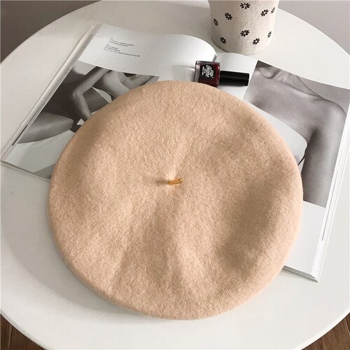 100% Wol Dikke Baretten Franse Kunstenaar Beret Vr... – Grandado