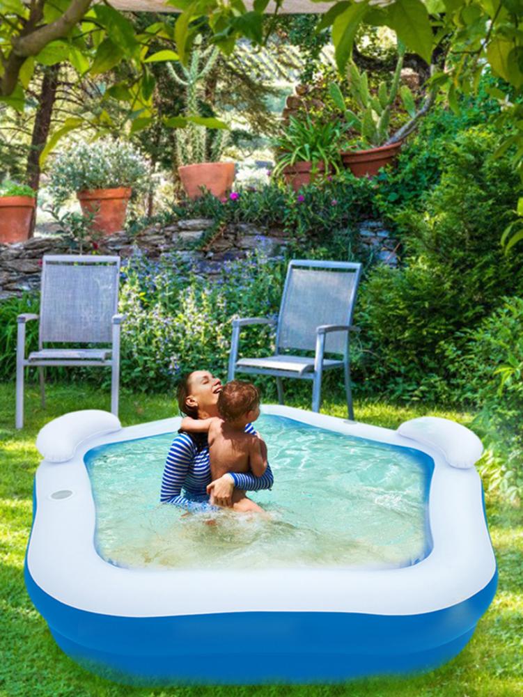 Inflatable Pool Backrest Seat Family Inflatable Po... – Grandado