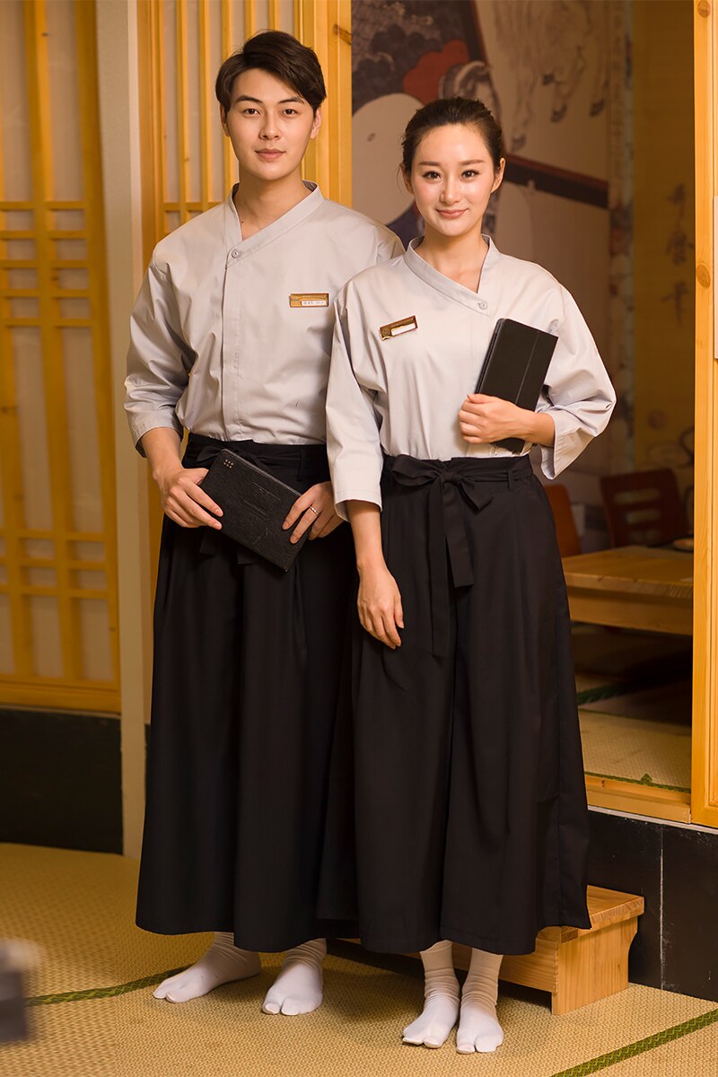 Unisex Japanese Style Medium Sleeve Cook Uniform R... – Vicedeal