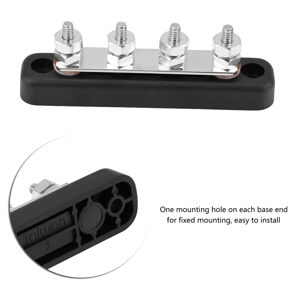 1pc 100A AC 300V DC 48V 4 Studs Bus Bar Electric T... – Grandado
