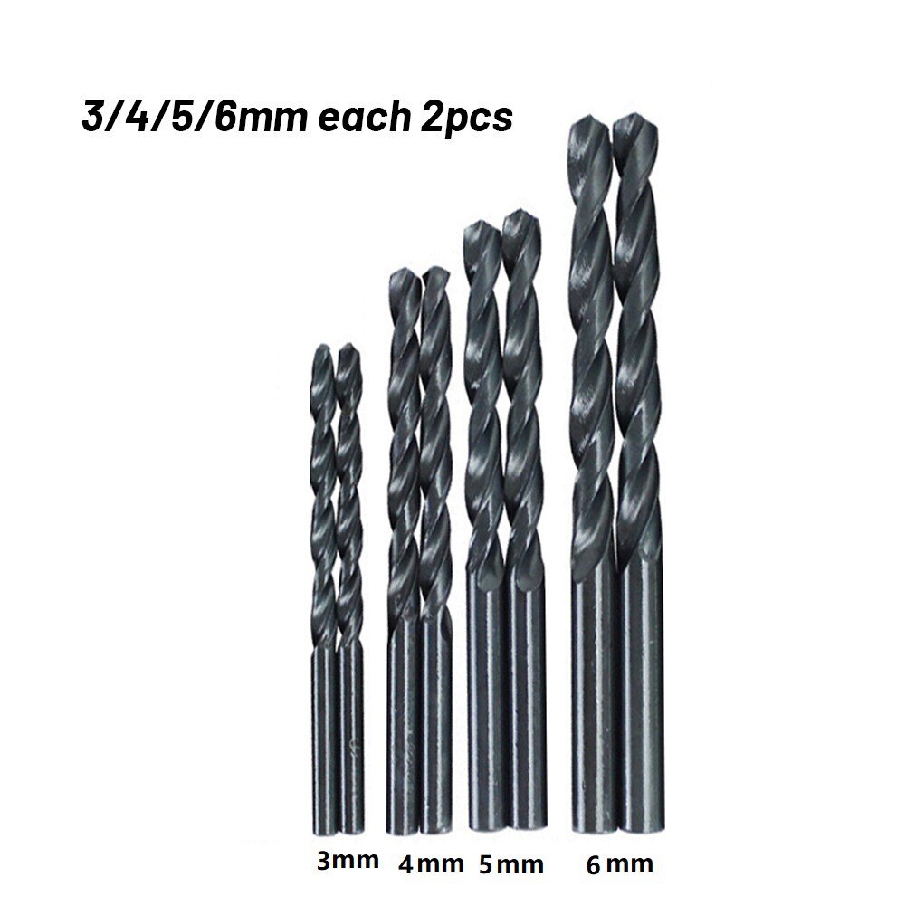 2 Pcs Drill Bits 3/4/5/6mm Dia Black Coated Wring ... – Vicedeal